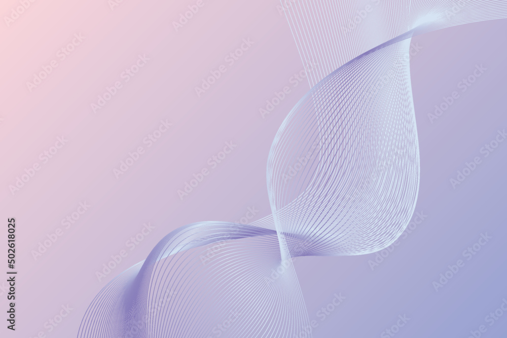Curve purple lines elegant grid wave vector background. Light dynamic ...