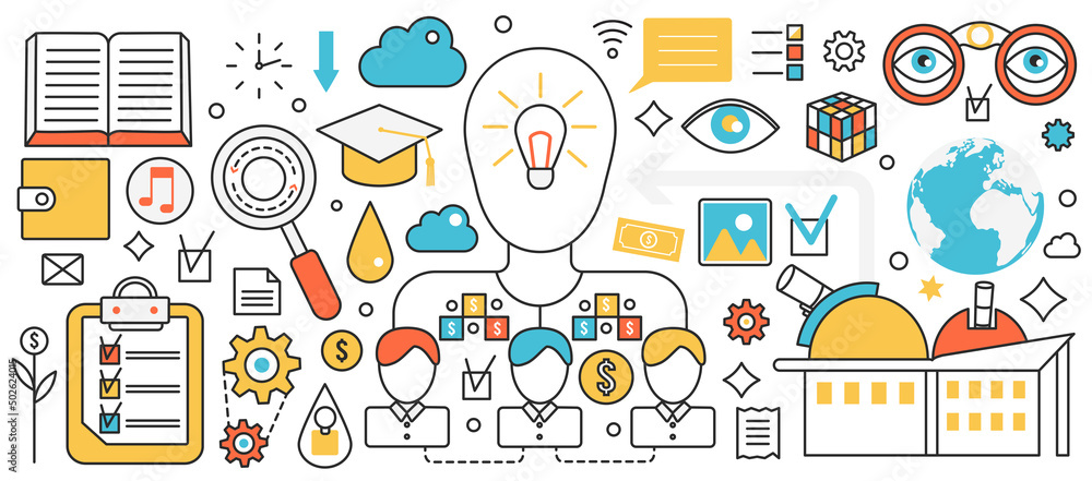 Science future innovation process, space research. Abstract development ...