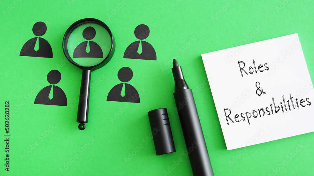 Roles and Responsibilities are shown using the text Stock Photo | Adobe ...