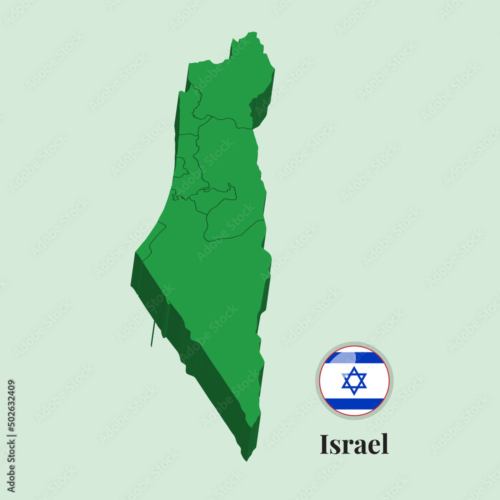 3D Map of Israel, Vector illustration Stock Photos, Designs Stock ...