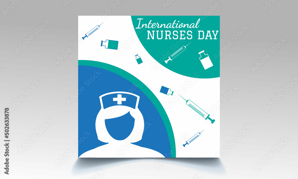 International Nurses Day Template Design Stock Vector | Adobe Stock