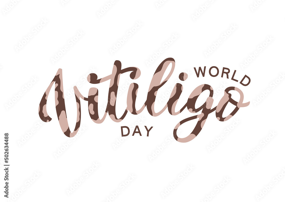 World Vitiligo Day hand-sketched lettering logo. Vitiligo day ...