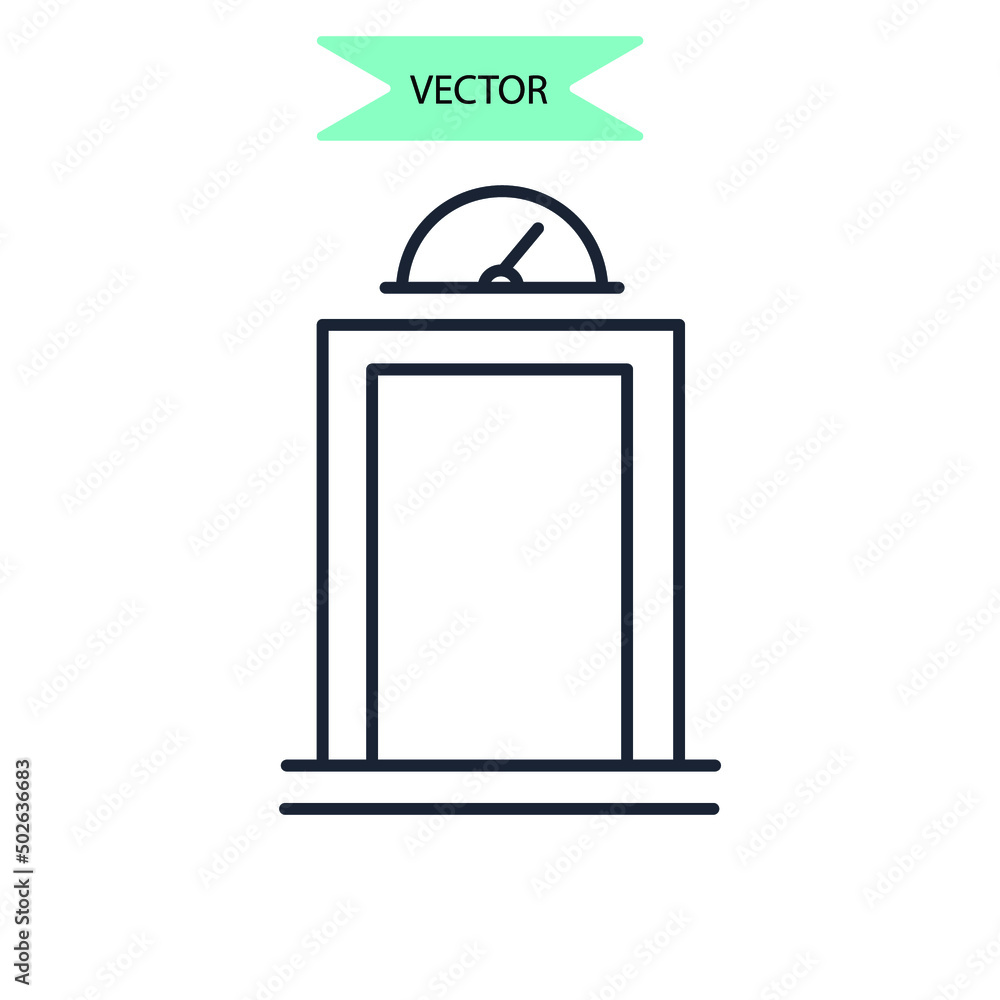 elevator pitch icons symbol vector elements for infographic web Stock ...