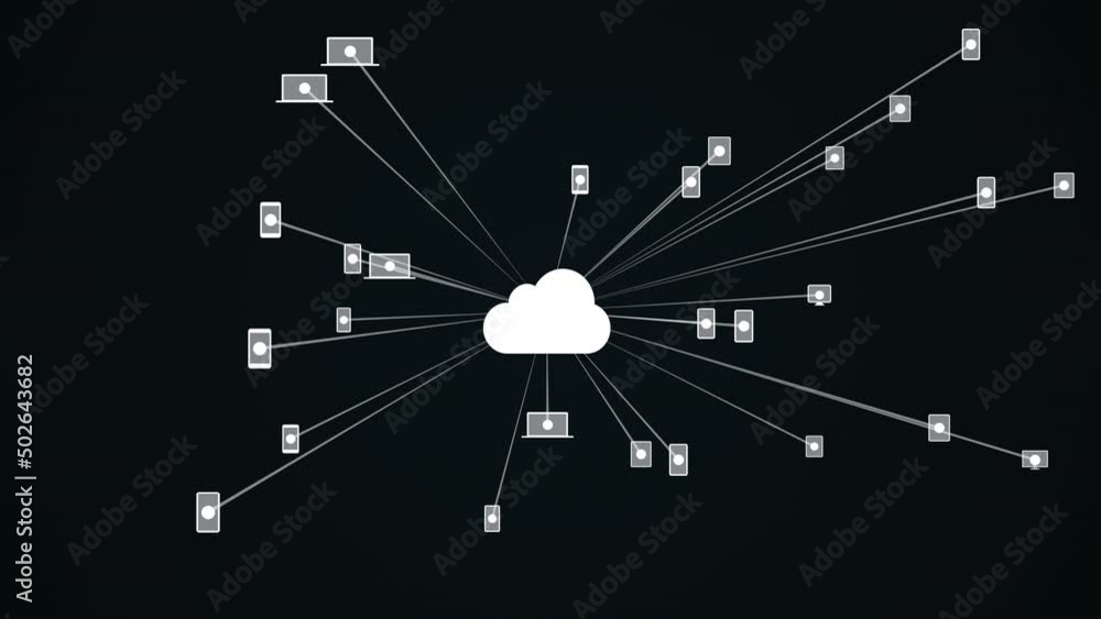cloud computing and internet of things animation, many things are ...