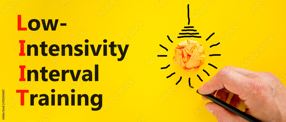 LIIT low-intensity interval training symbol. Concept words LIIT low ...