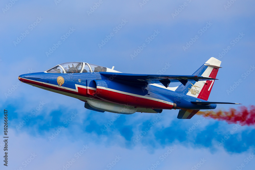 Payerne, Switzerland - August 30, 2014: Patrouille de France, the ...