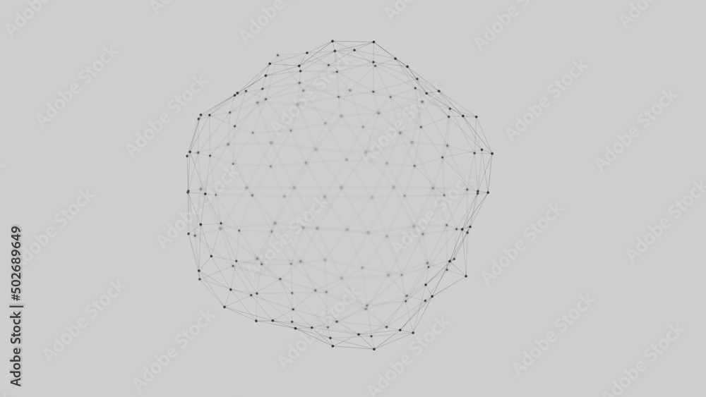 3D topology connected by dots and lines Stock Illustration | Adobe Stock