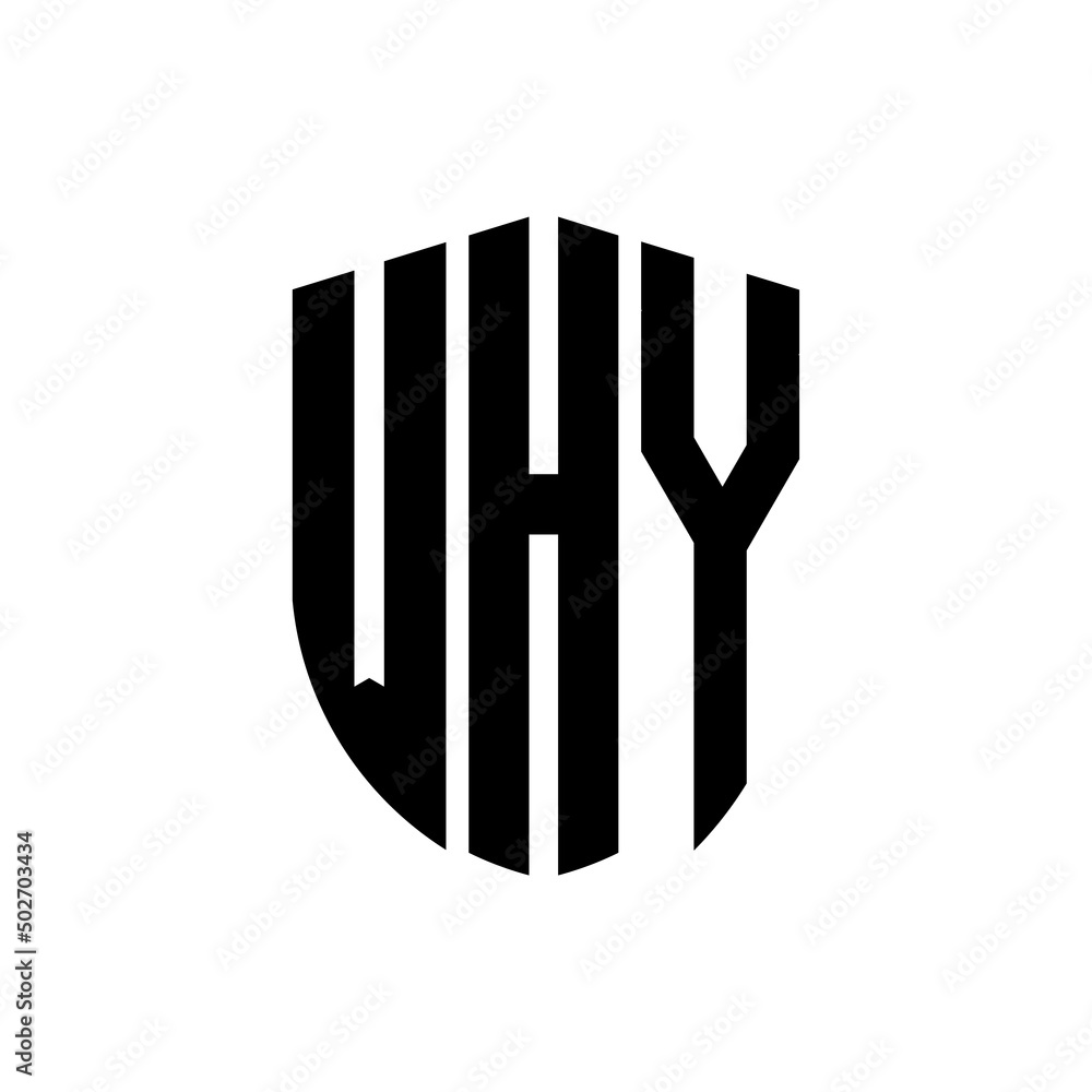 WHY letter logo design. WHY modern letter logo with black background ...