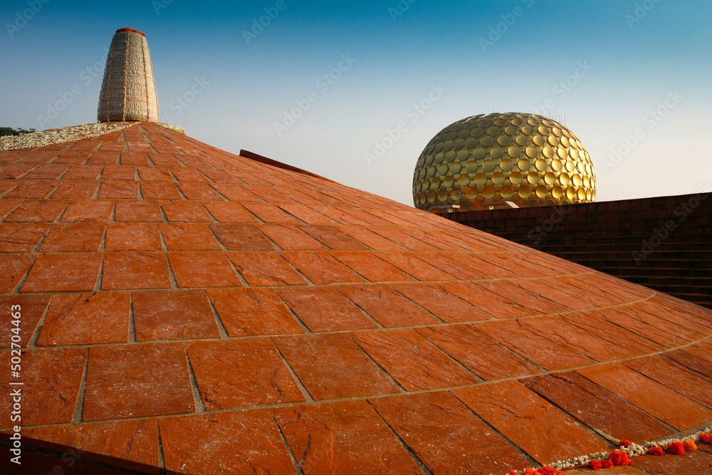 Poster Matrimandir Ashram of Auroville, Tamil Nadu, India – Wall Art ...