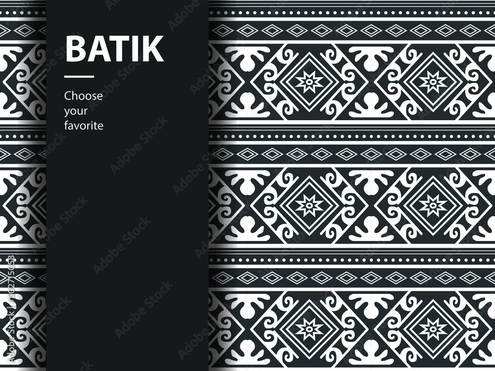 ethnic batik vector indonesian pattern fashion seamless vintage textile ...