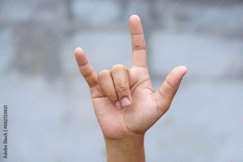 human hand symbolizes i love you Stock Photo | Adobe Stock