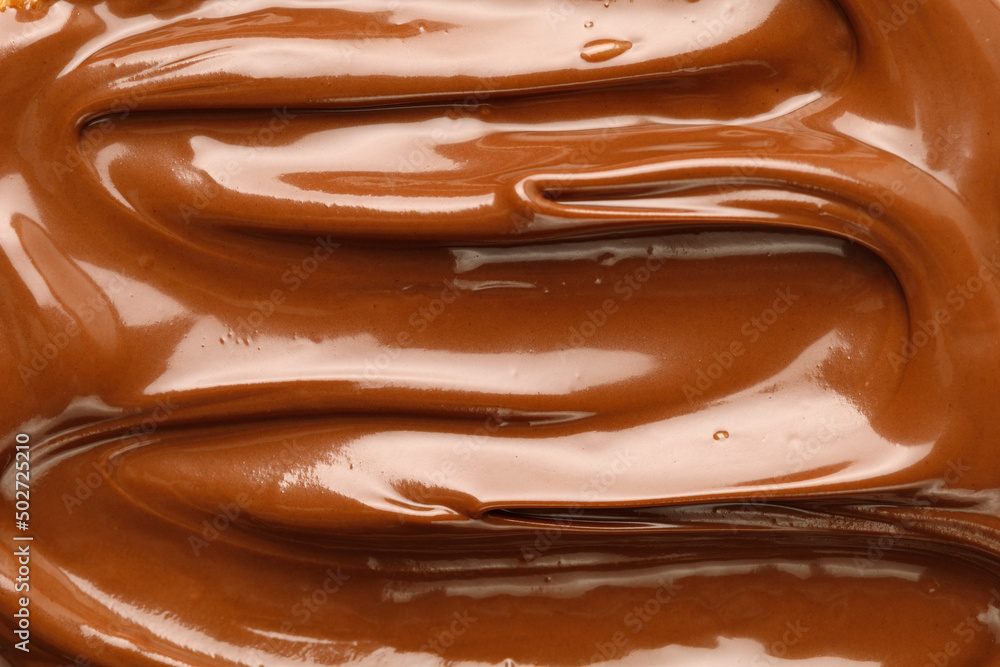 Liquid chocolate paste. Background of chocolate paste. Texture Close up ...