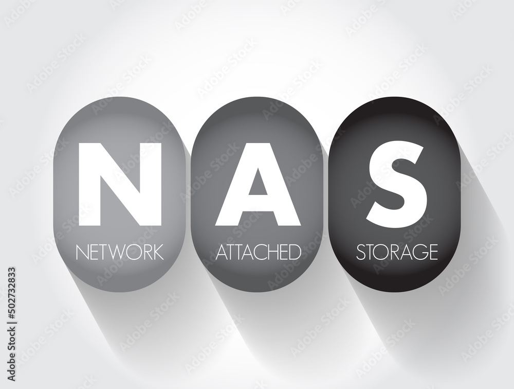 NAS Network-Attached Storage - file-level computer data storage server connected to a computer ...
