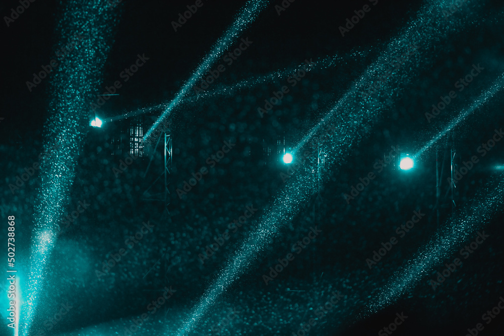 stage lights in the rain Stock Photo | Adobe Stock