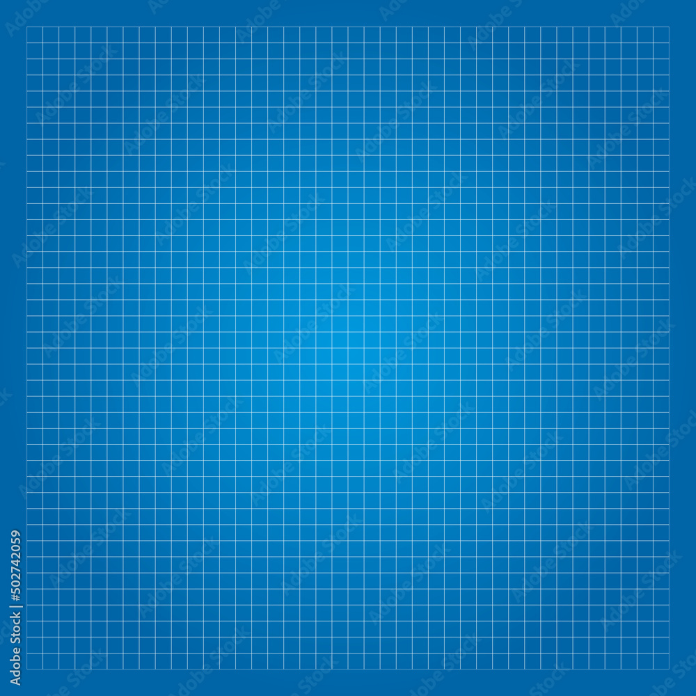 Vector Illustration Blue Plotting Graph Paper Grid Background Grid