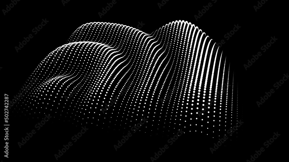 Sinusoidal formula distortion sine wave and waveform. Graph of a 3d ...