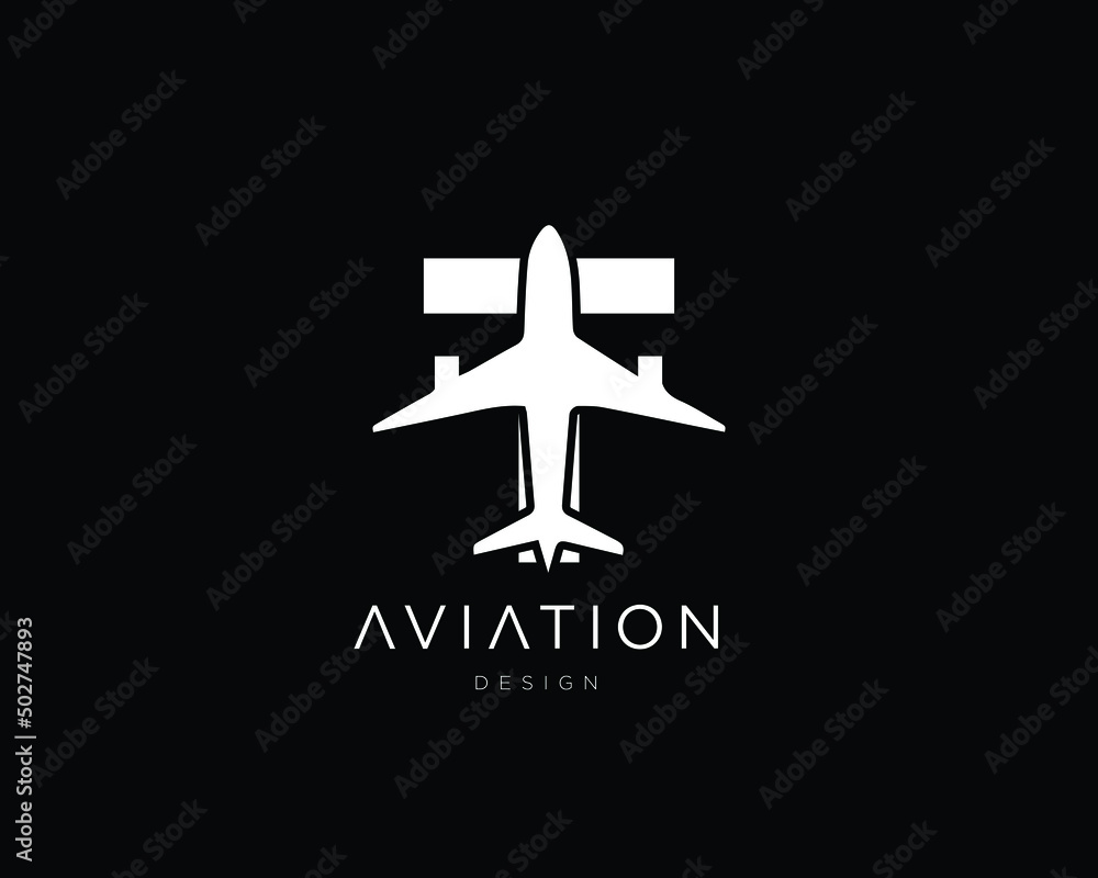 Minimalist Letter T Aviation Logo Design | T Airplane Logo Design Stock ...