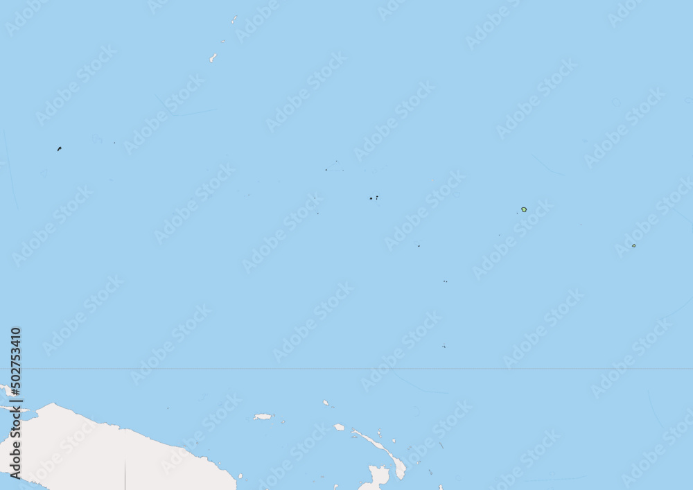 High detailed vector Federated States of Micronesia physical map ...