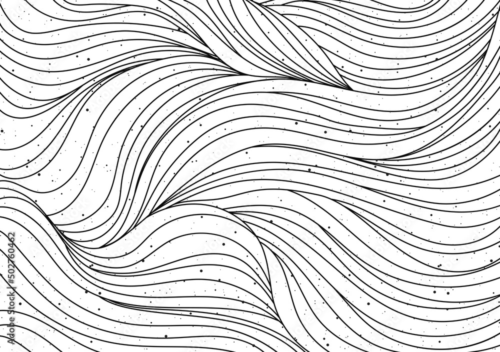 Black And White Wave Pattern Stock Illustration Adobe Stock