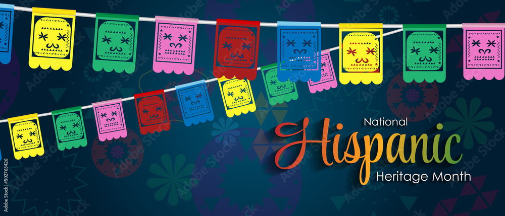 Hispanic Heritage Month. National Hispanic Heritage Month text, Papel ...