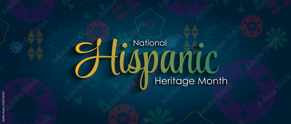 Hispanic Heritage Month. National Hispanic Heritage Month text, Papel ...