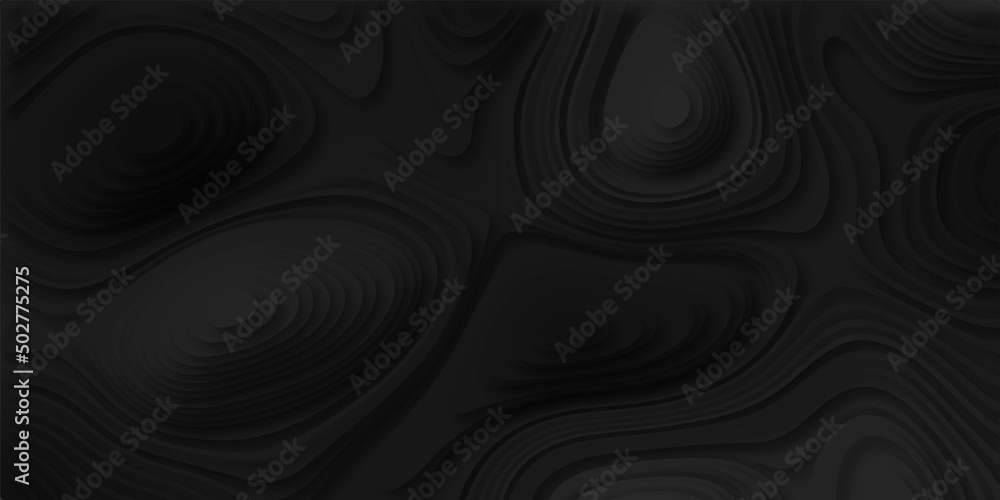 Paper cut abstract Black background with geometric shapes and place for ...