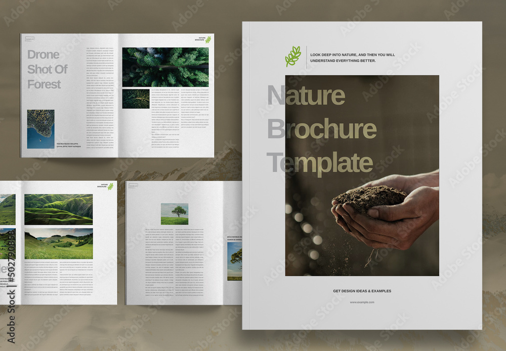 Nature Brochure Layout Stock Template | Adobe Stock