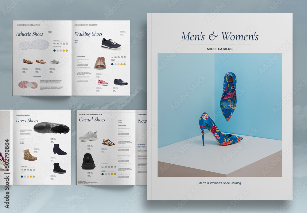 Shoe Store Catalog Layout Stock Template | Adobe Stock