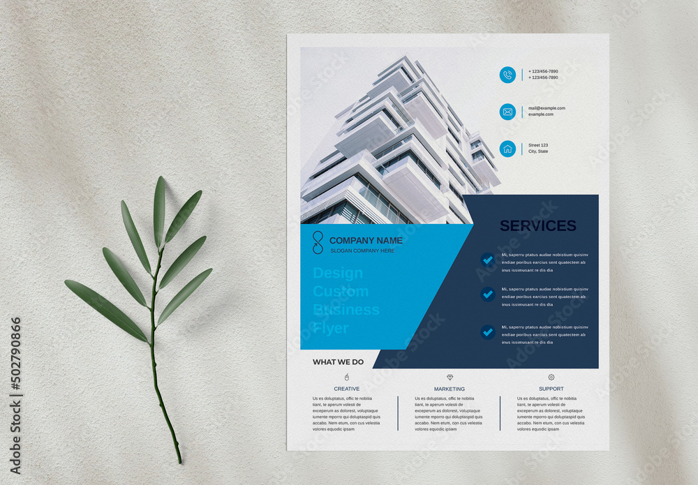 Architecture Flyer Layout Stock Template | Adobe Stock