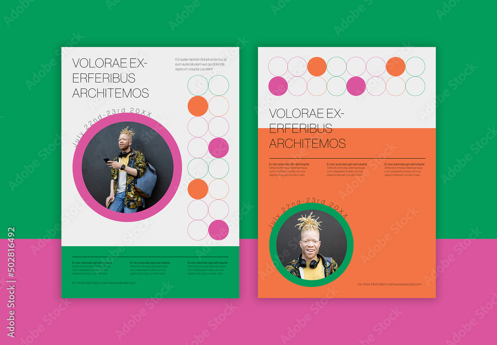 Colourful Poster Design Layout Stock Template | Adobe Stock