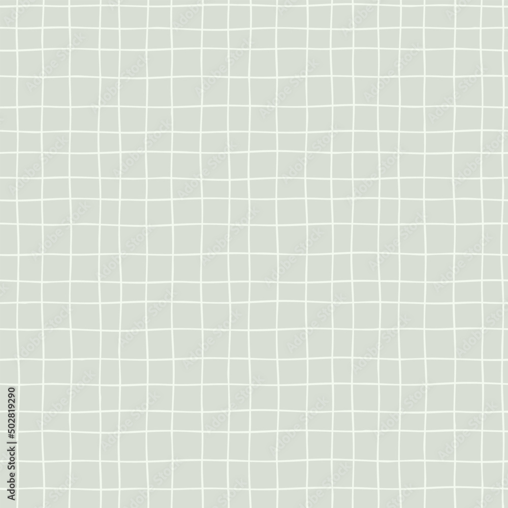 Seamless checkered repeating pattern with hand drawn grid. Light plaid ...