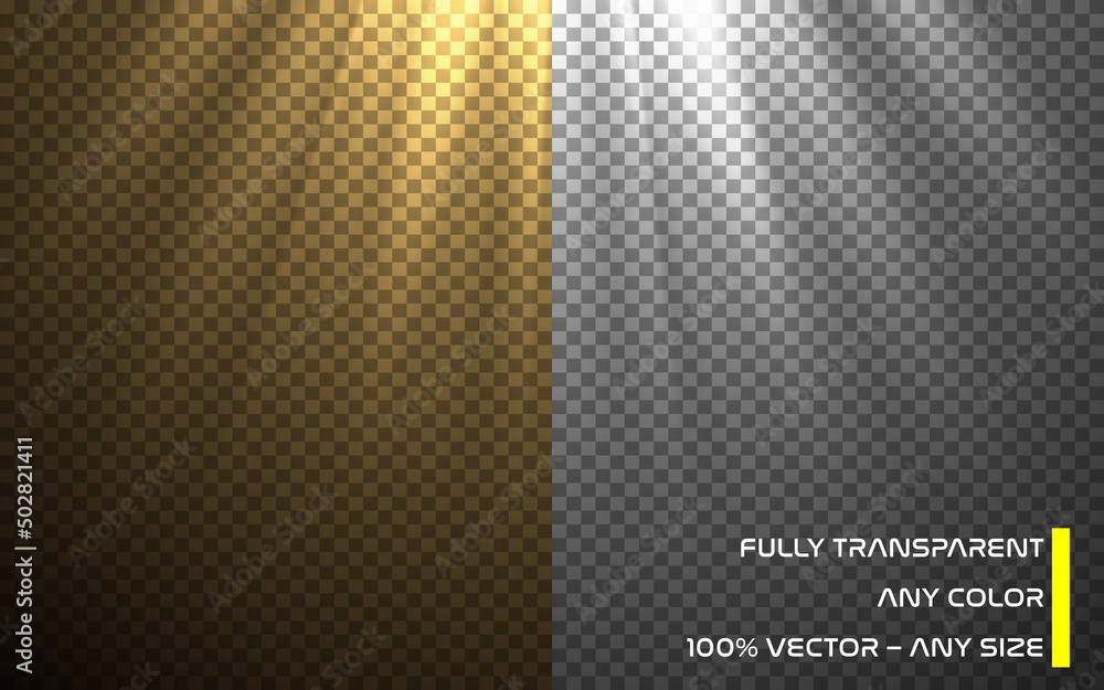 White glowing light effect on transparent background, can be used with ...