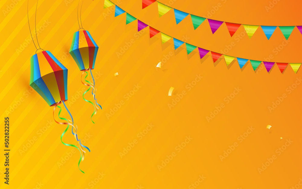 Festa Junina Festival Background Design Template Stock Vector | Adobe Stock