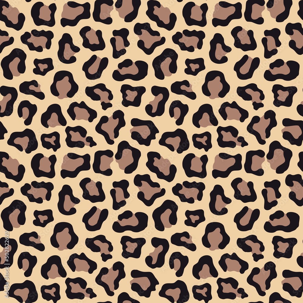 Leopard print seamless texture, animal skin, fashion illustration with ...