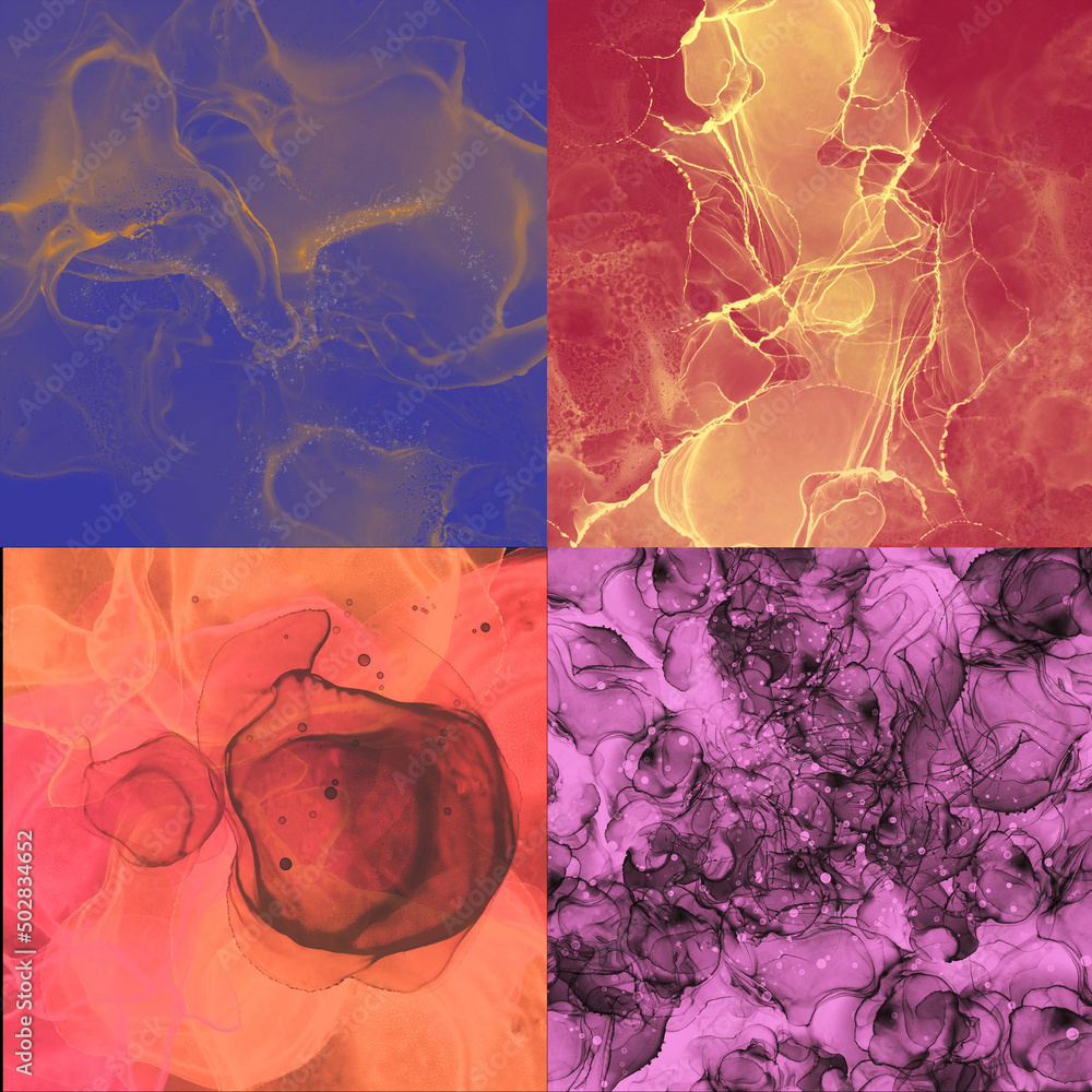 Four square within a square. Eye catching examples of fluid pour ...