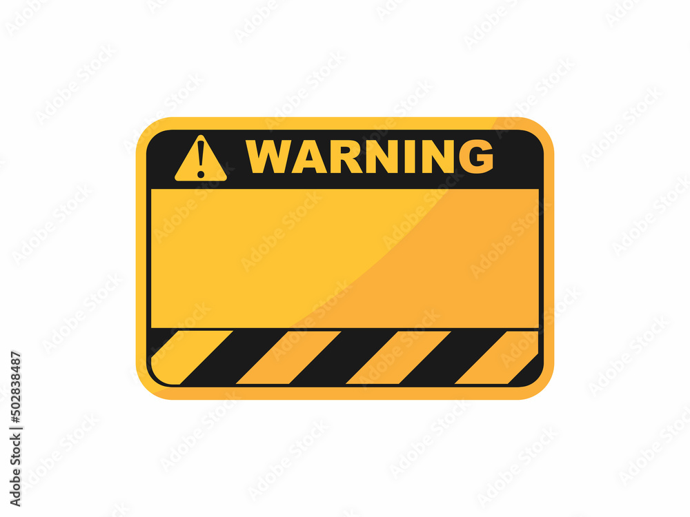 Yellow sign of danger and not safety. Caution and warning attention ...