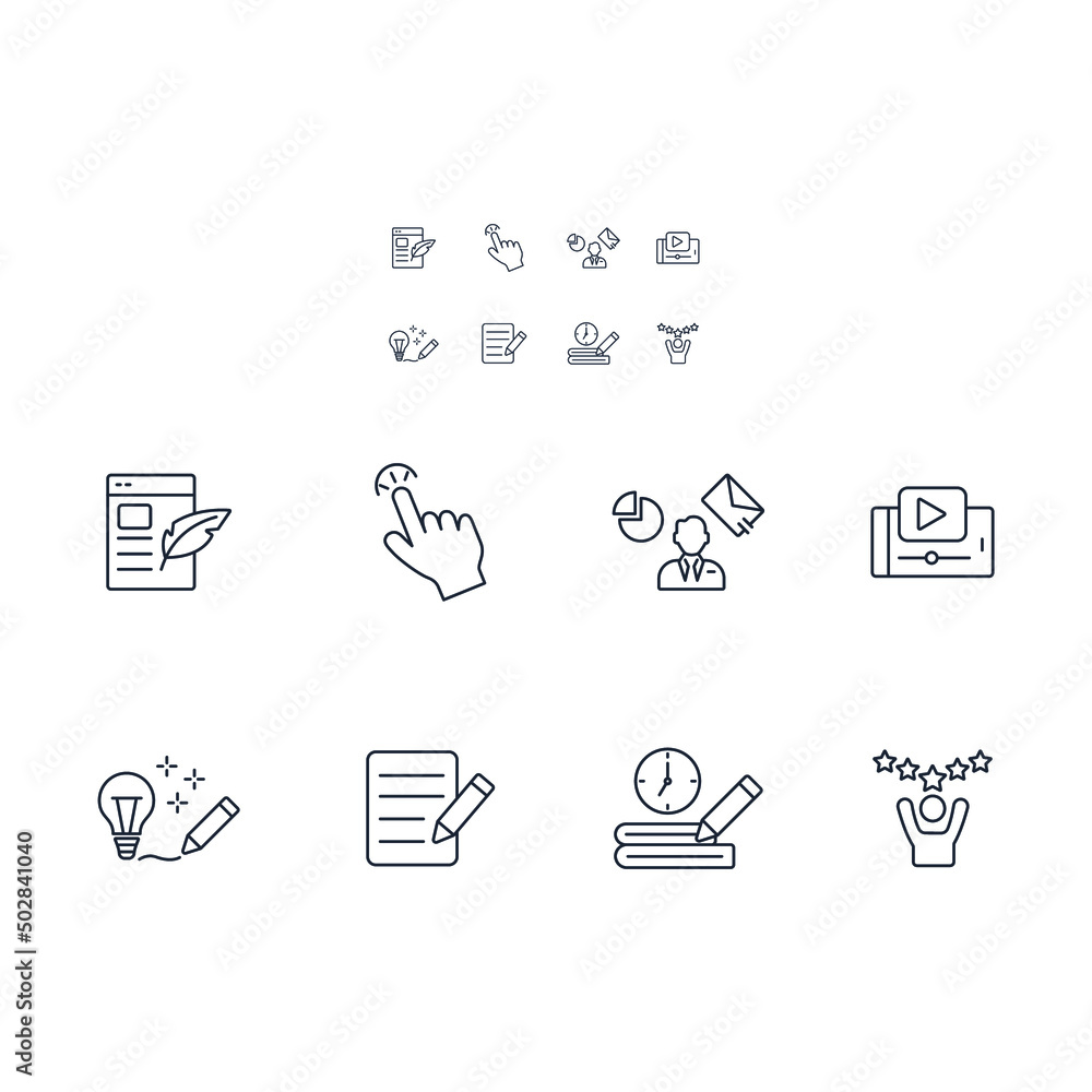 storytelling icons symbol vector elements for infographic web Stock ...