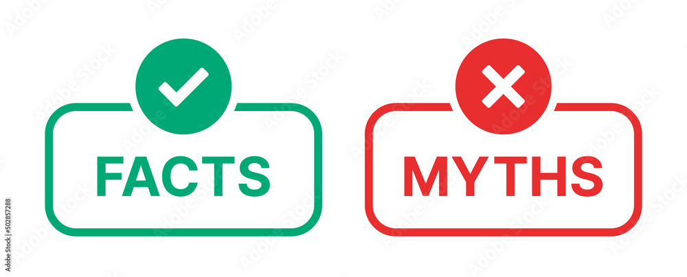 Poster Facts and Myths vector illustration. – Tableau | Europosters