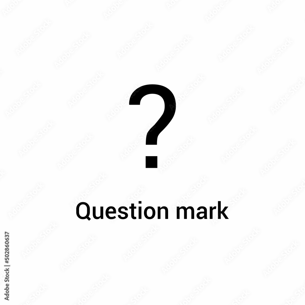 Question mark in English grammar vector illustration Stock Vector ...