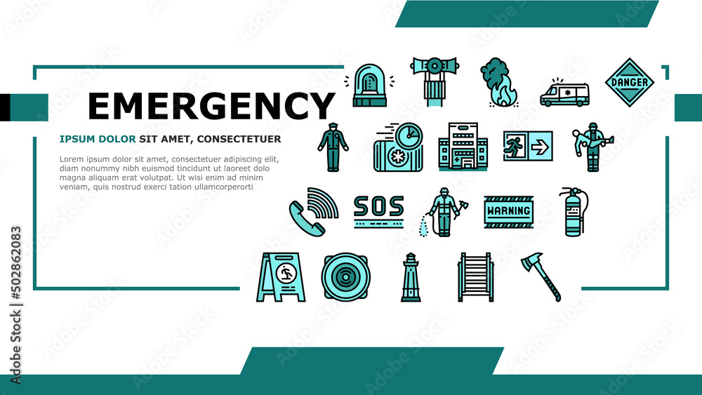 Emergency Helping In Accident Landing Web Page Header Banner Template ...