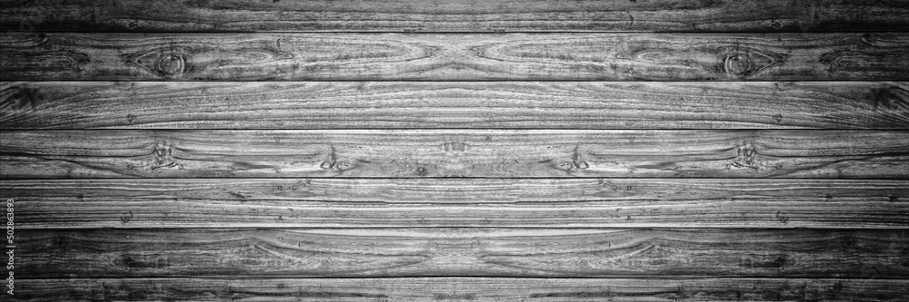 Old black and white wood wall for seamless panorama wood background and ...