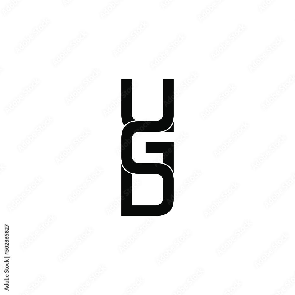 ugd letter original monogram logo design Stock Vector | Adobe Stock