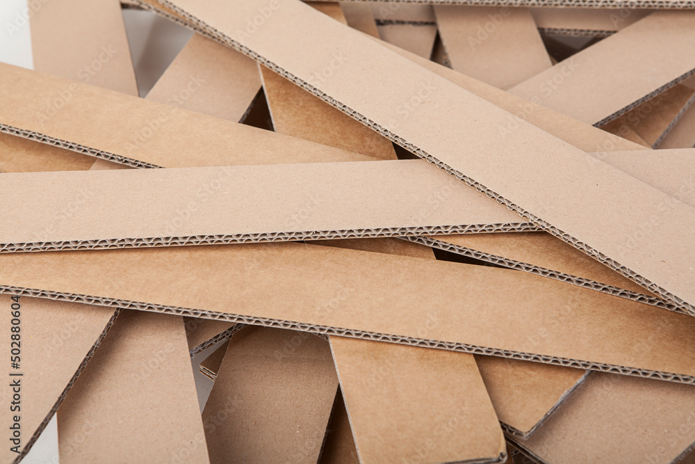 A stack of cardboard forms made of corrugated cardboard Stock Photo ...