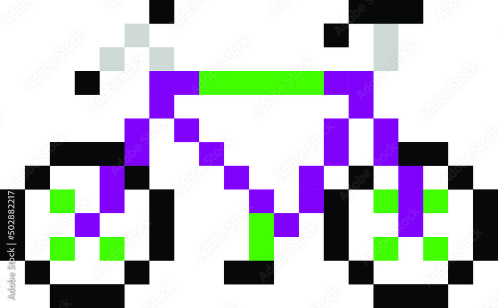 Bicycle Pixel art vector illustration. cycle image or clip art. Stock ...
