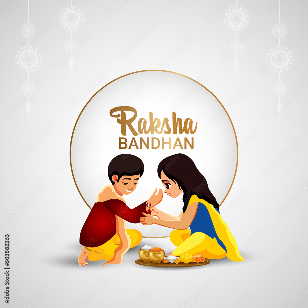 Raksha bandhan indian cultural festival background Stock Vector | Adobe ...