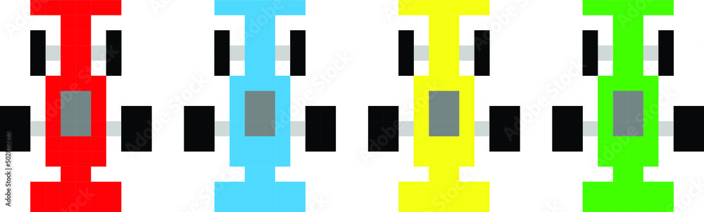Race car Pixel art vector illustration.Race car image or clip art ...