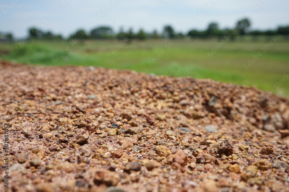 blurry road construction layer SOIL AGGREGATE SUBBASE Stock Photo ...