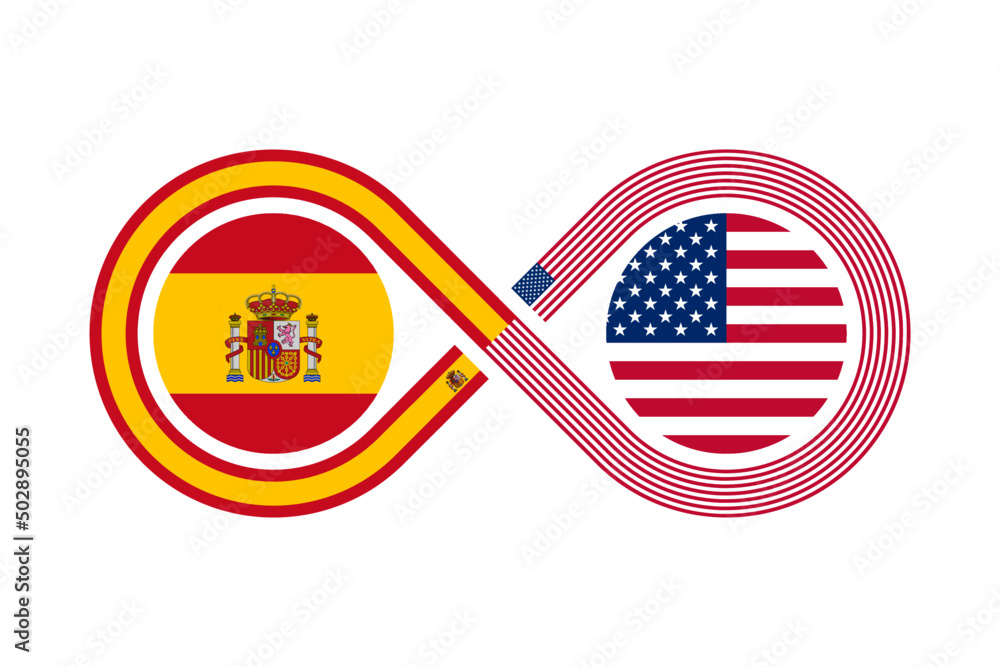 unity concept. spanish and american english language translation icon ...