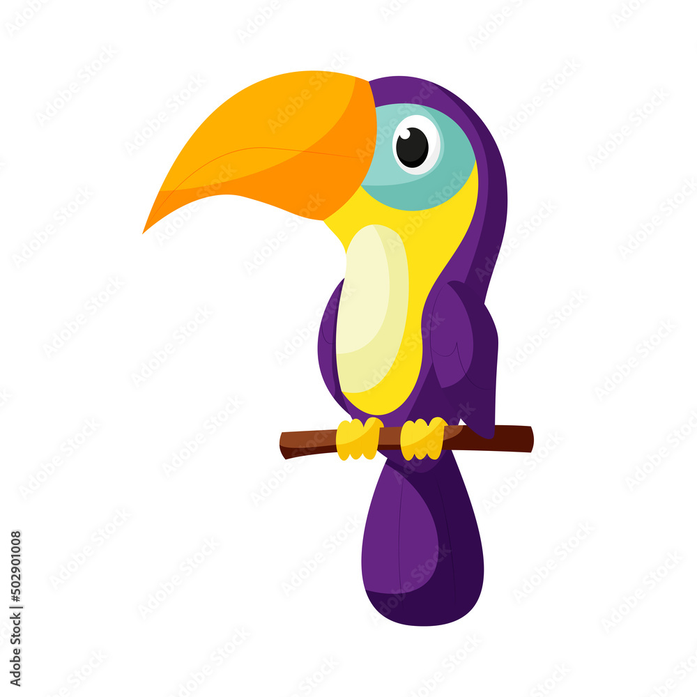 Toucan cartoon. Vector illustration of toucan bird. Stock Vector ...