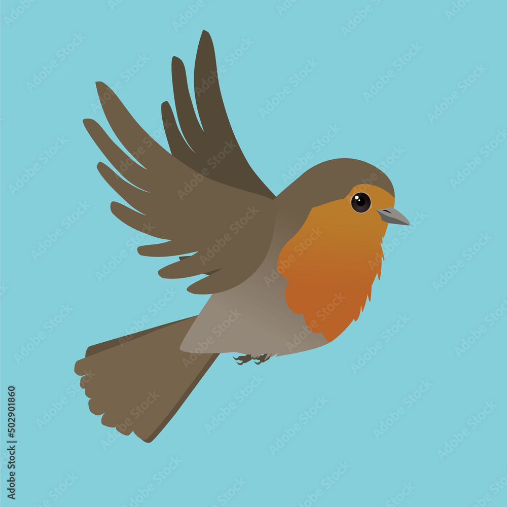 Flying Robin Clip Art